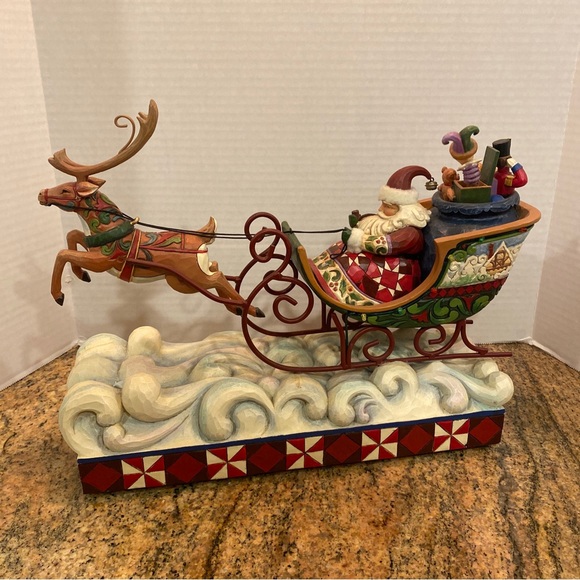 Jim Shore | Accents | Jim Shore 47630 Magic Takes Flight Sleigh Enesco ...